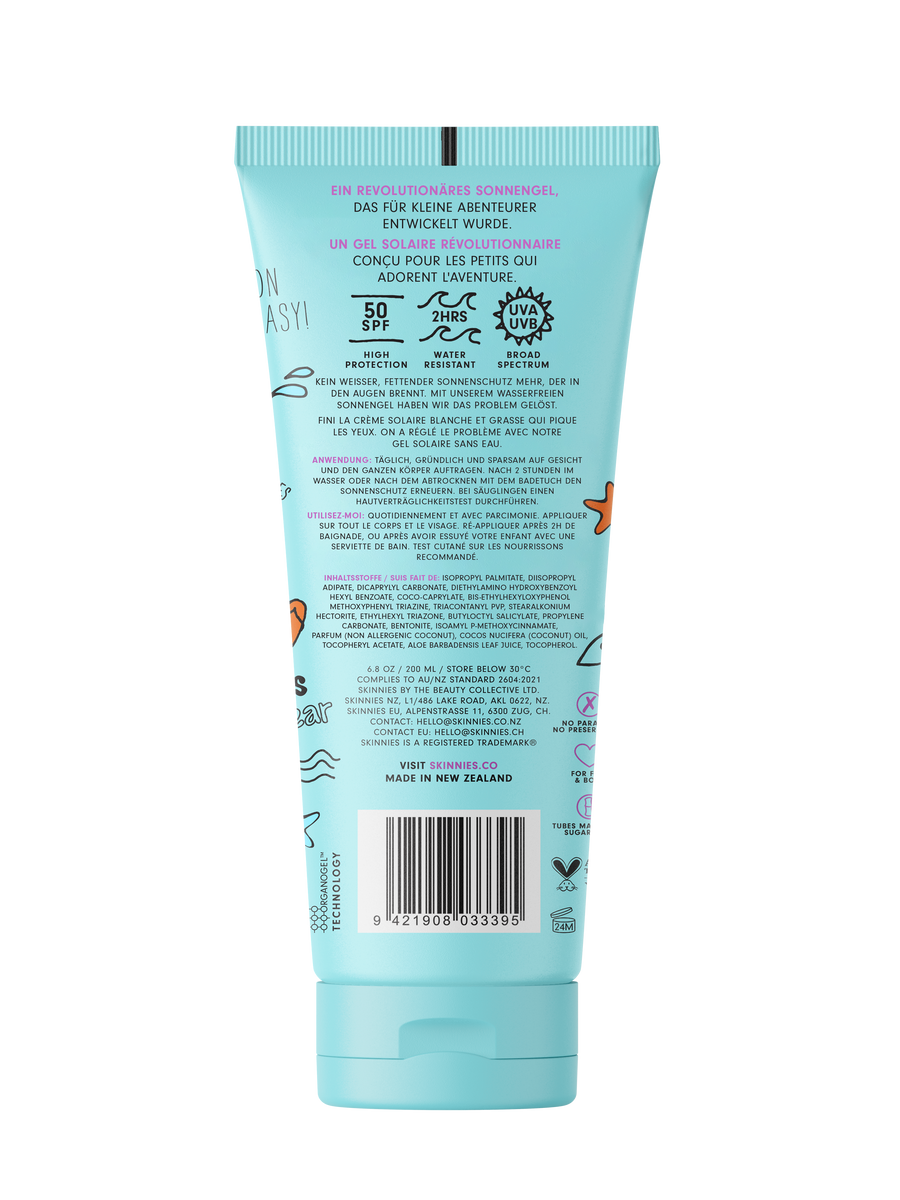 Skinnies Kids SPF50 200ml - SunBuster 200ml – Skinnies CH